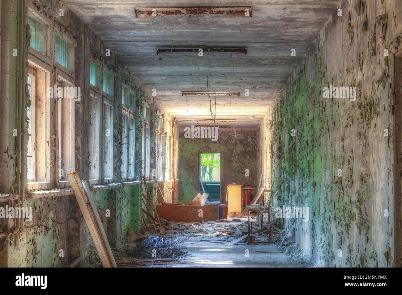 Corridor, Middle School #3, Lost Place, Prypyat, Chernobyl exclusion ...