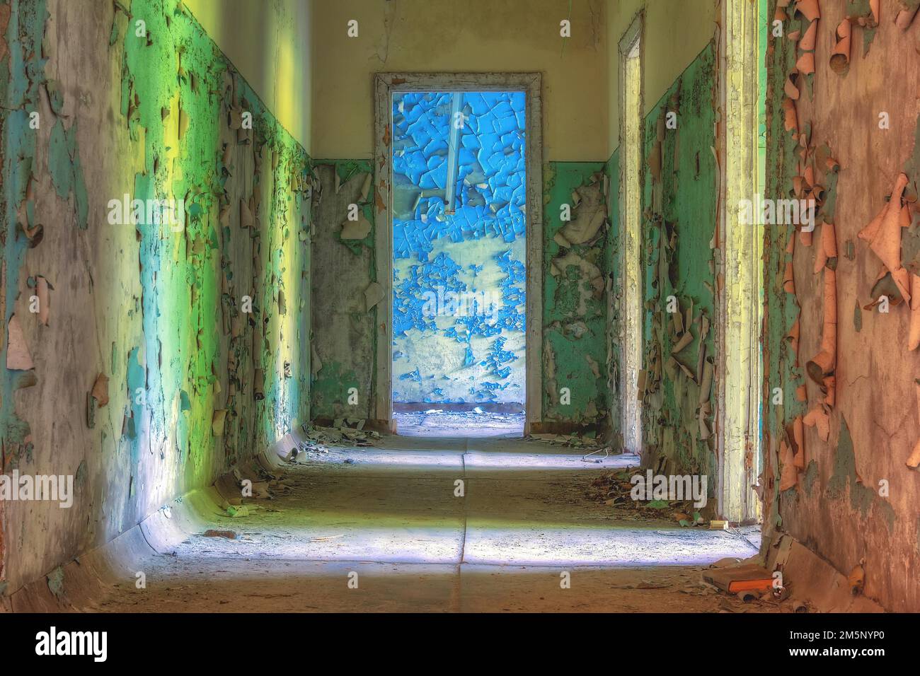 Colourful Hallway, Middle School #3, Lost Place, Prypyat, Chernobyl ...