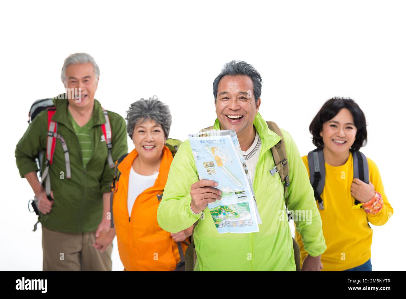 The happiness of the elderly outdoor travel Stock Photo - Alamy