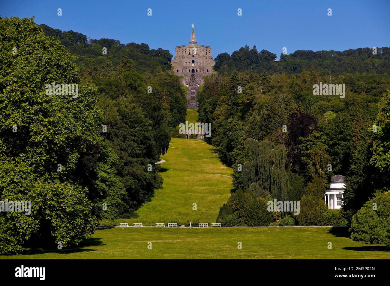 Bergpark Wilhelmshoehe with the Hercules Monument and the Hall of ...
