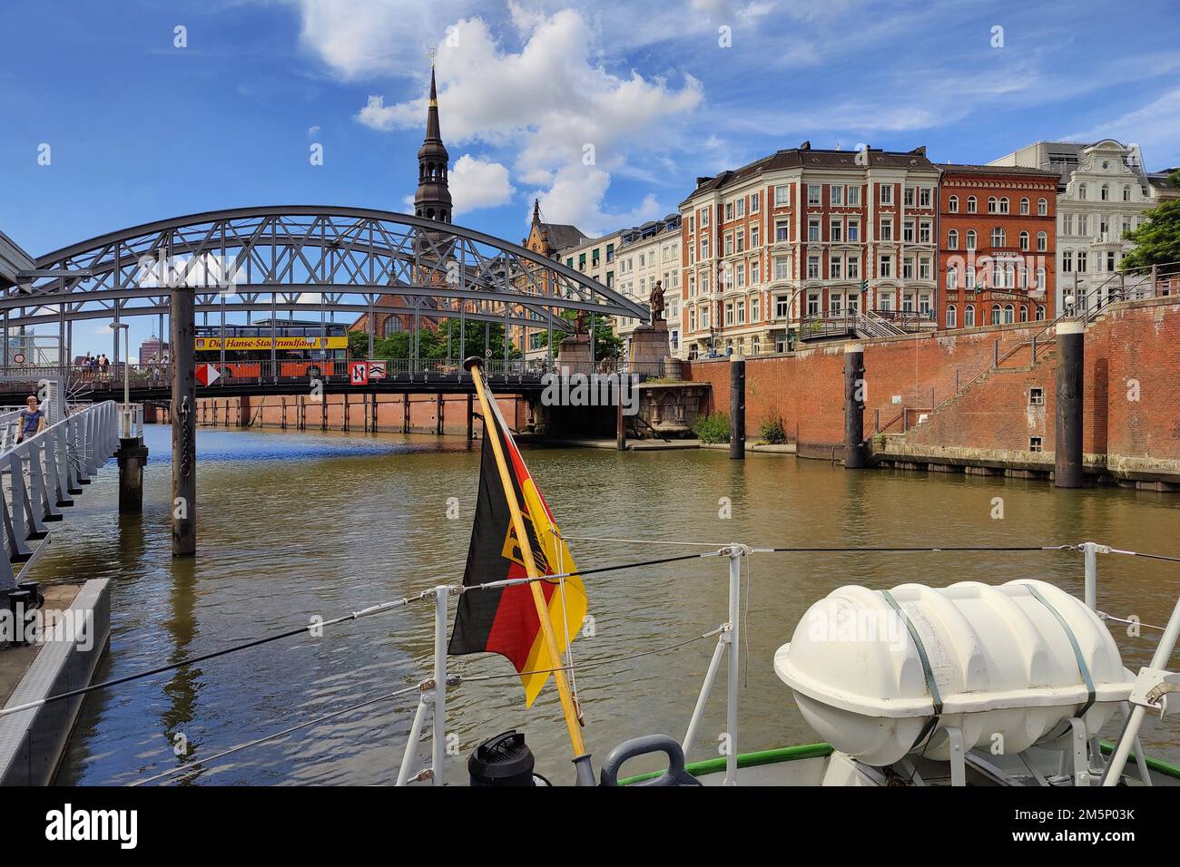 View from the museum ship of the Coast Guard Oldenburg of the German ...
