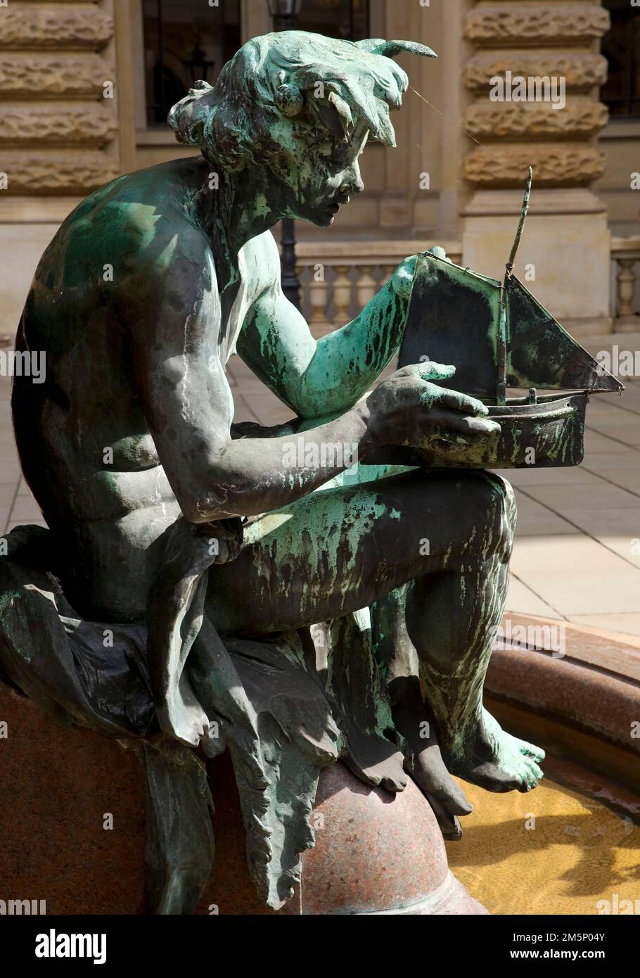 Hygieia Fountain by sculptor Joseph von Kramer, Man with Ship, Inner ...