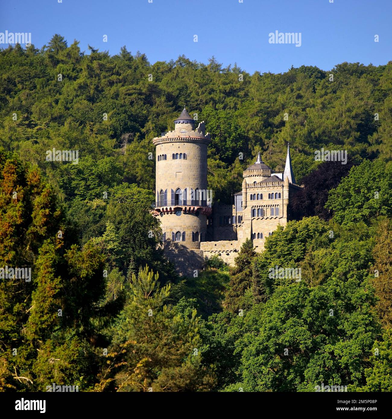 Bergpark Wilhelmshoehe with the artificial ruin Loewenburg, UNESCO ...
