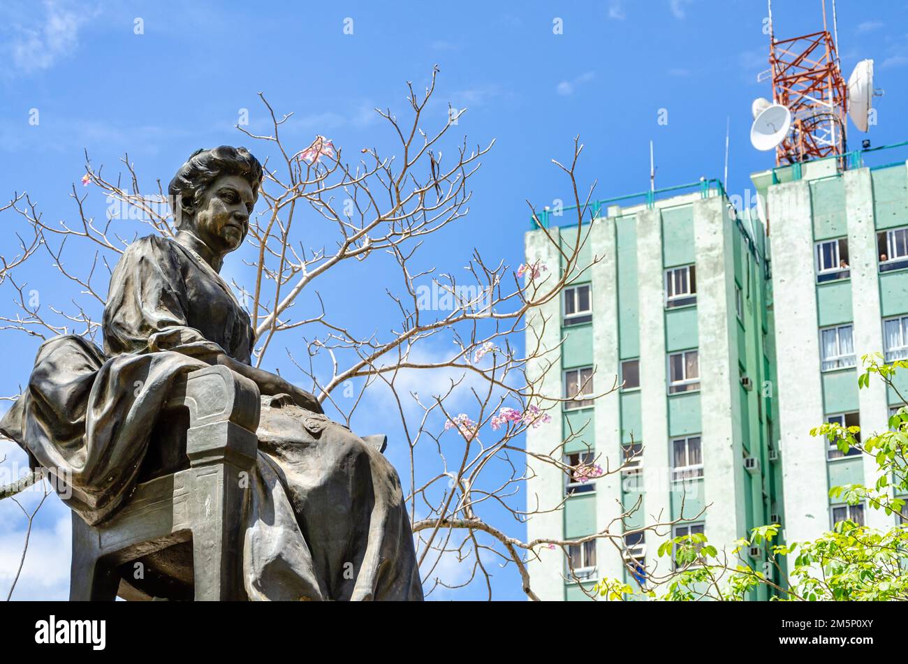 Bronze statue to Marta Abreu in the Parque Leoncio Vidal in the ...