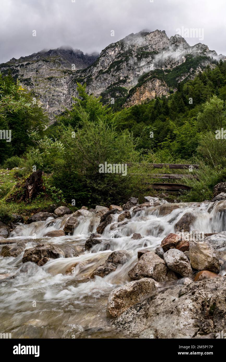 Cascades at the Wilder Kaiser, Scheffau am Wilden Kaiser, Tyrol ...
