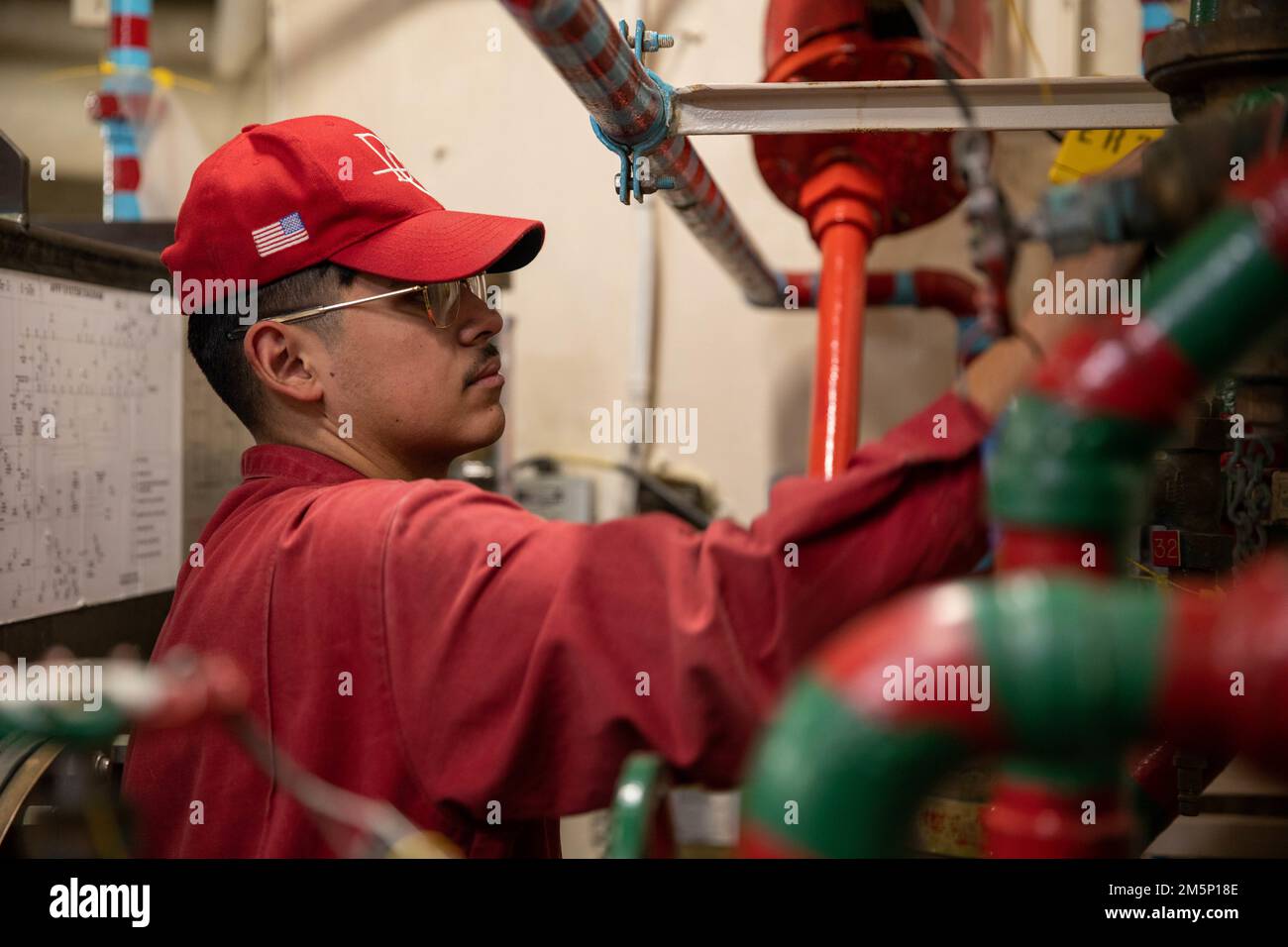 ATLANTIC OCEAN (Feb. 26, 2022) – Damage Controlman Fireman Mark Rangel ...