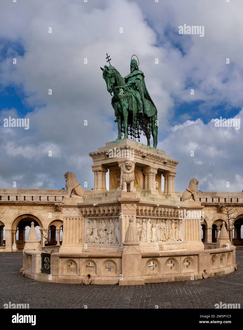 Equestrian Statue of King Stephen I in the Buda Castle, Budapest ...
