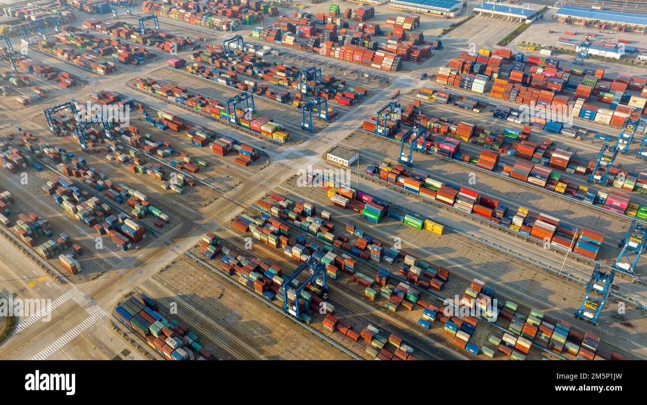 NANTONG, CHINA - DECEMBER 30, 2022 - Aerial photo taken on Dec 30, 2022 ...