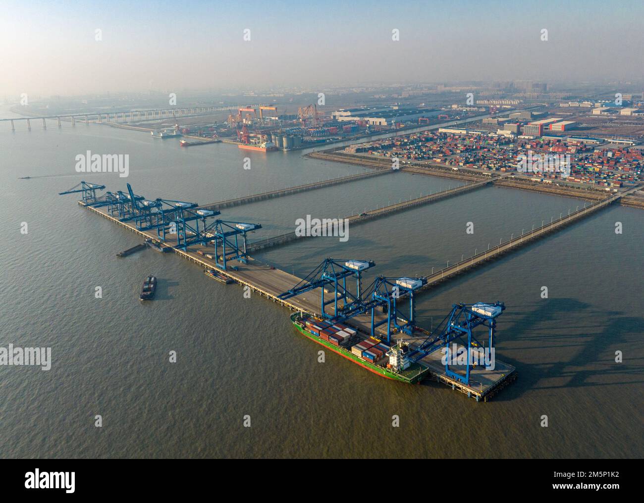 NANTONG, CHINA - DECEMBER 30, 2022 - Aerial photo taken on Dec 30, 2022 ...