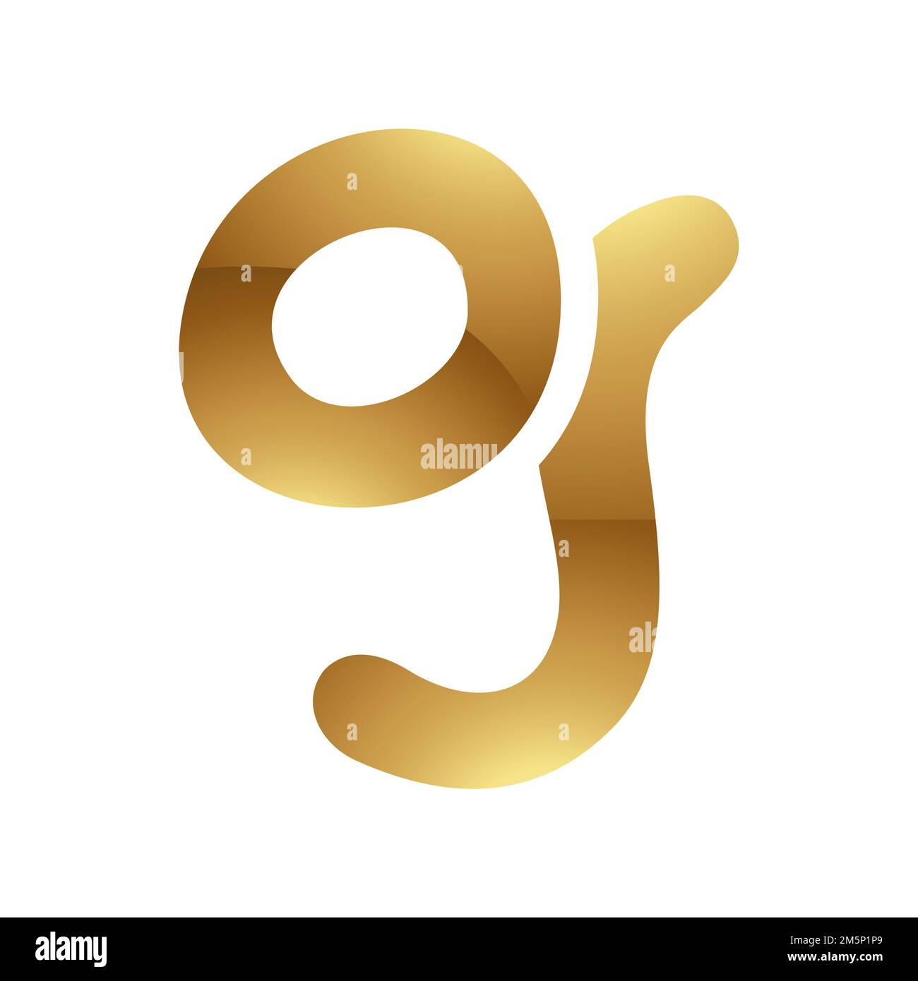 Golden Letter G Symbol on a White Background - Icon 6 Stock Photo - Alamy