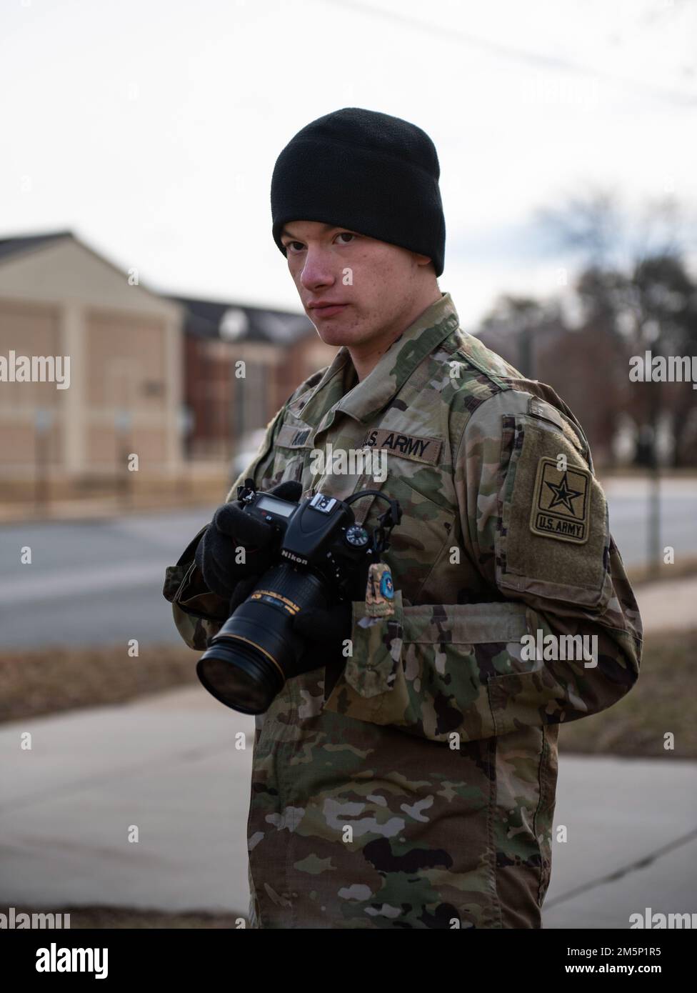 FORT MEADE, Md - Pfc. Lucas Kahn, a Army Combat Documentation ...