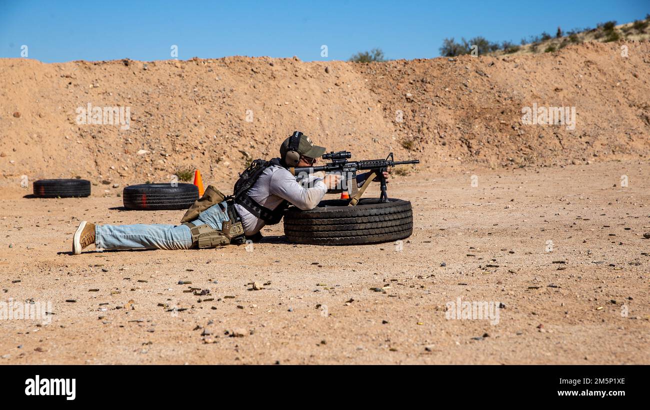 U.S. Marine Corps Lance Cpl. Eduardo Chavez, combat marksmanship coach ...