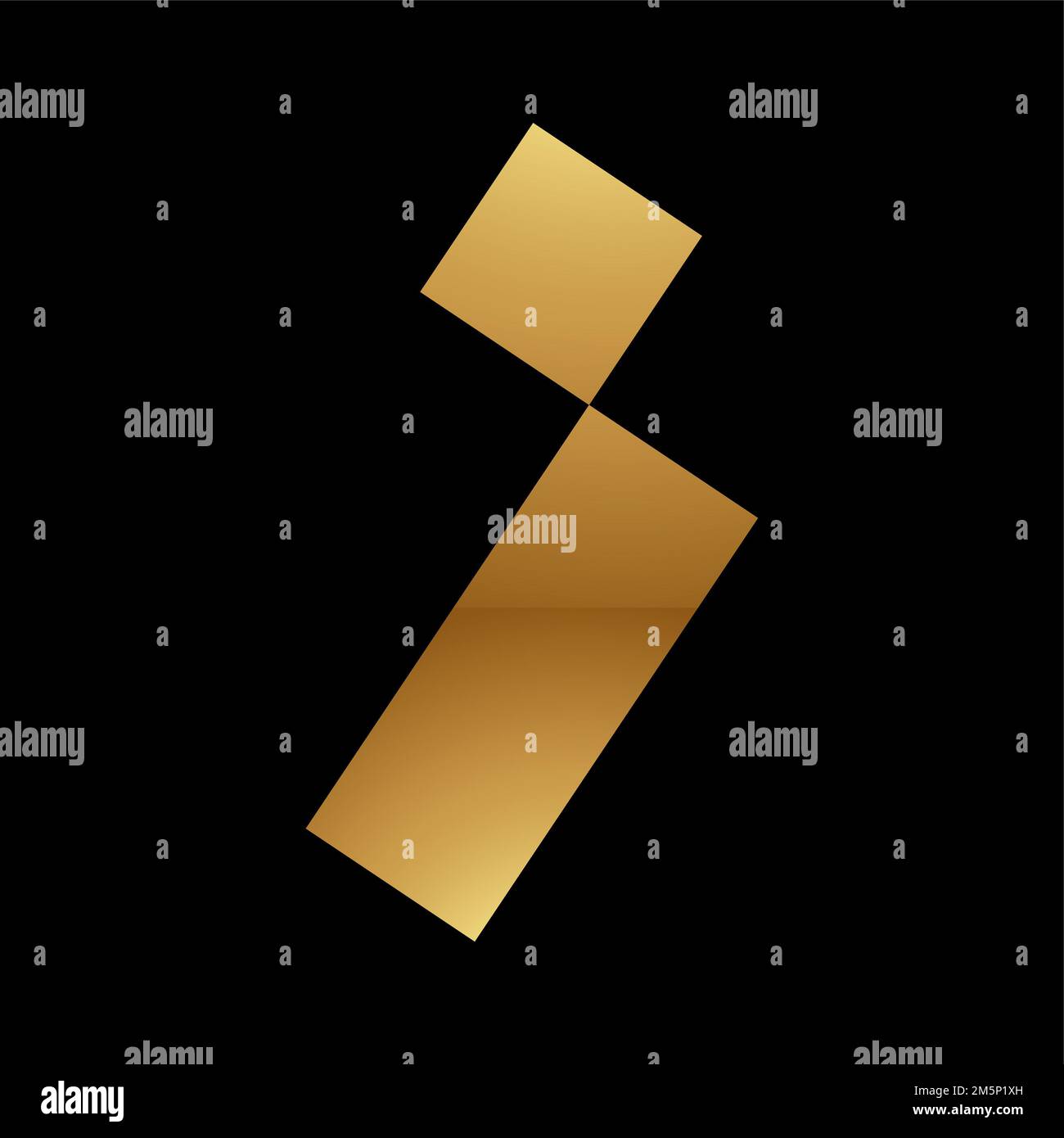 Golden Letter I Symbol on a Black Background - Icon 1 Stock Photo - Alamy