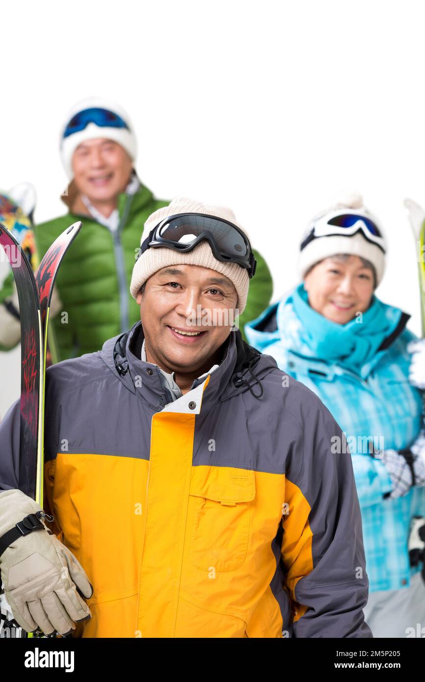 Three chinese people hiking hi-res stock photography and images - Alamy