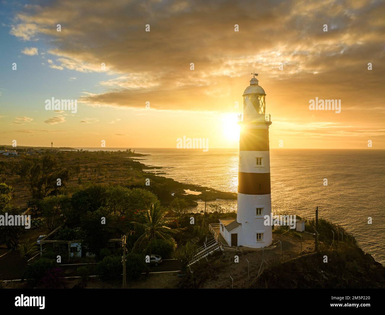 Albion lighthouse in Plaines wilhems district, Mauritius. This building ...