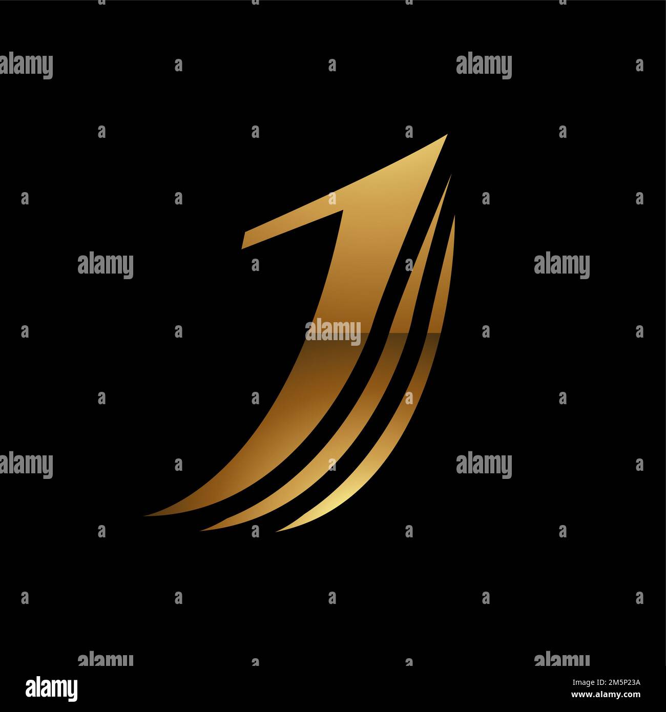 Golden Letter J Symbol on a Black Background - Icon 1 Stock Photo - Alamy