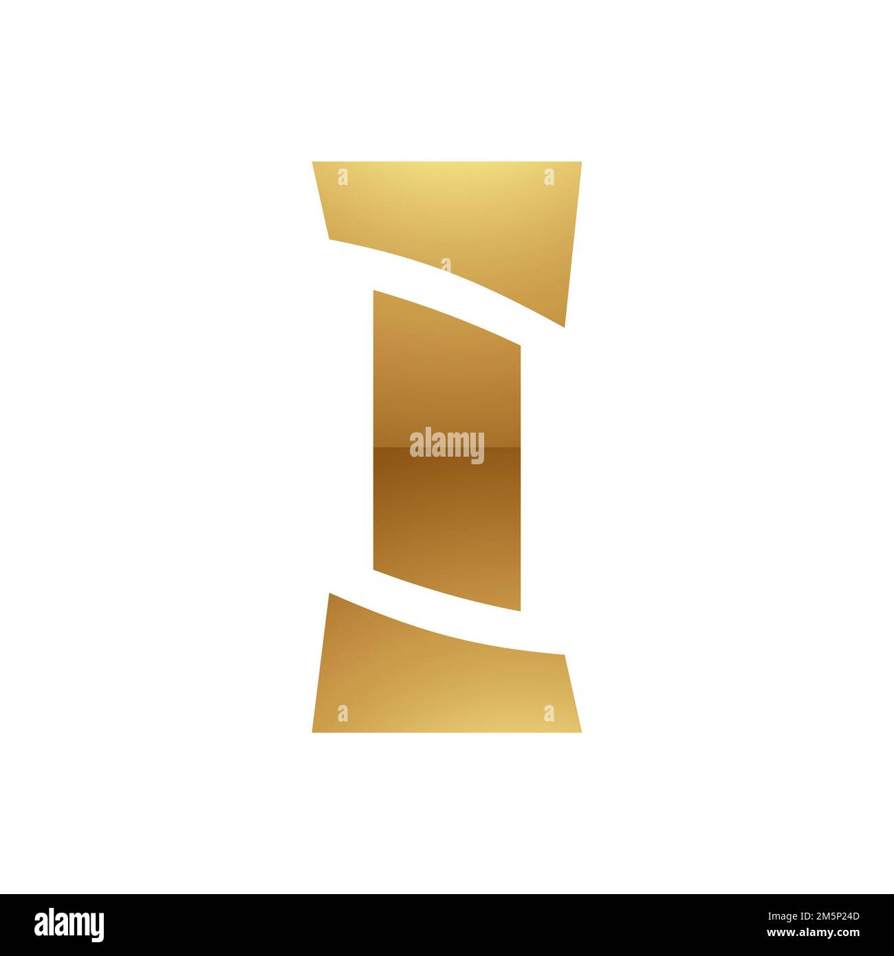 Golden Letter I Symbol on a White Background - Icon 8 Stock Photo - Alamy