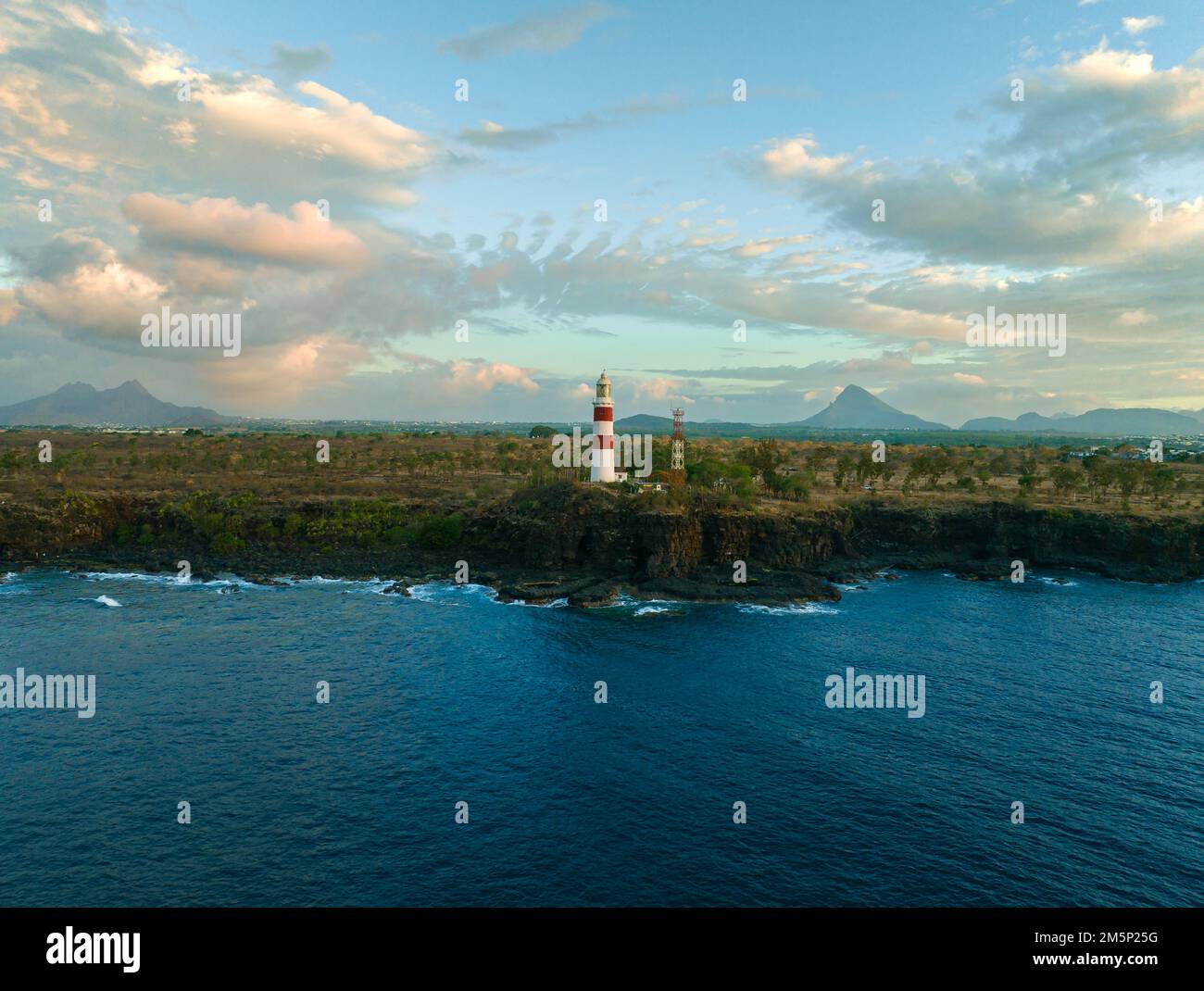 Albion lighthouse in Plaines wilhems district, Mauritius. This building ...