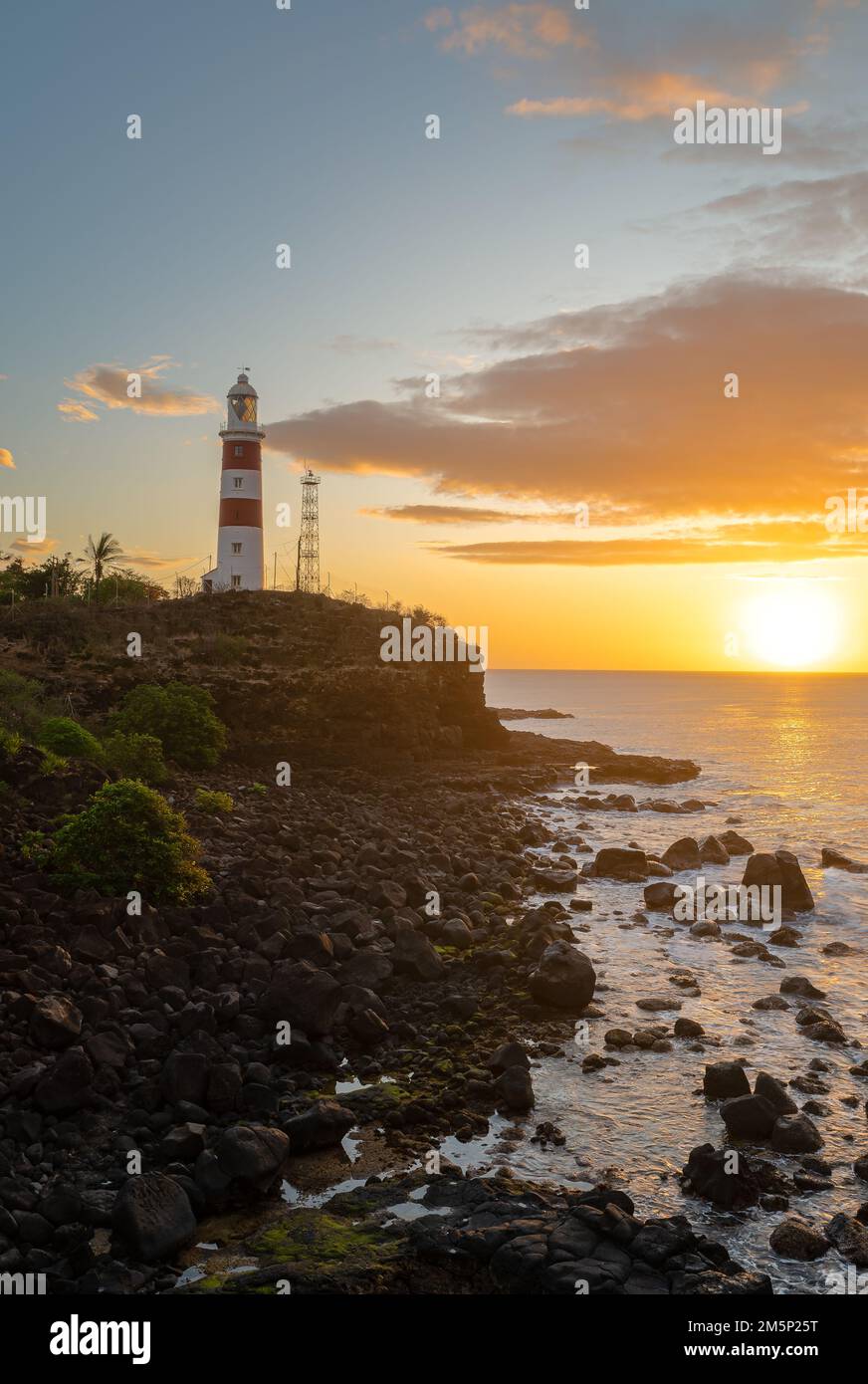 Albion lighthouse in Plaines wilhems district, Mauritius. This building ...