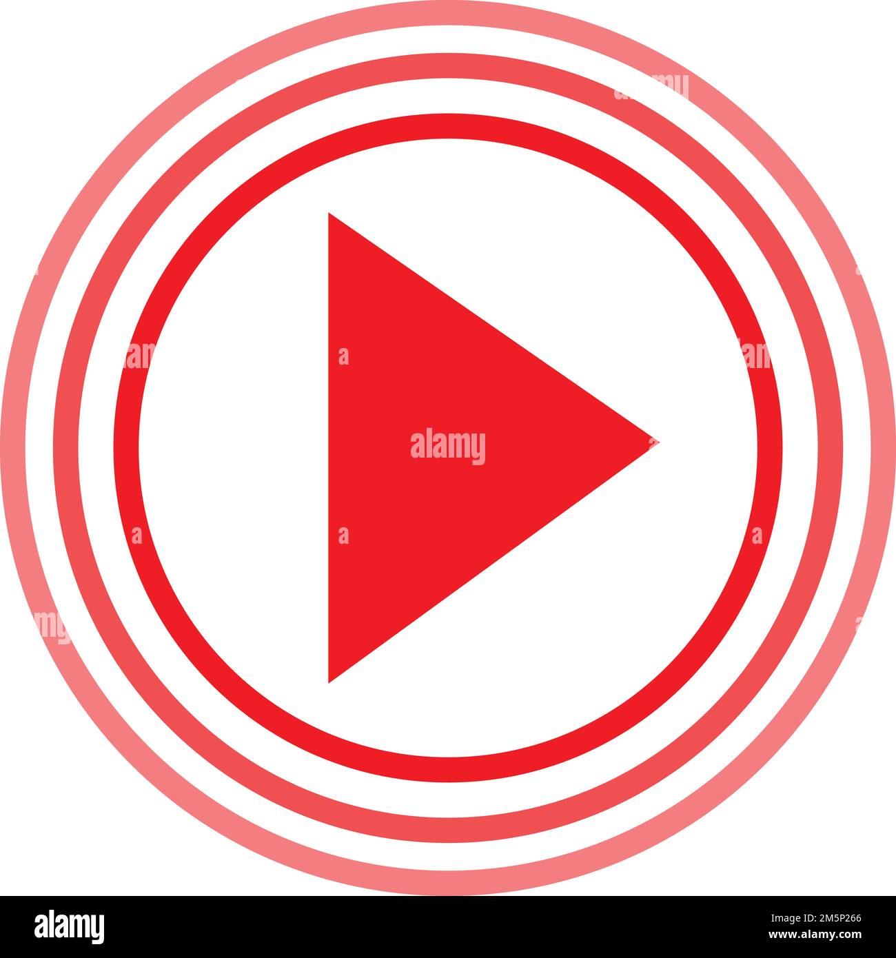 Live video streaming, play button shape. Round broadcasting icon vector ...