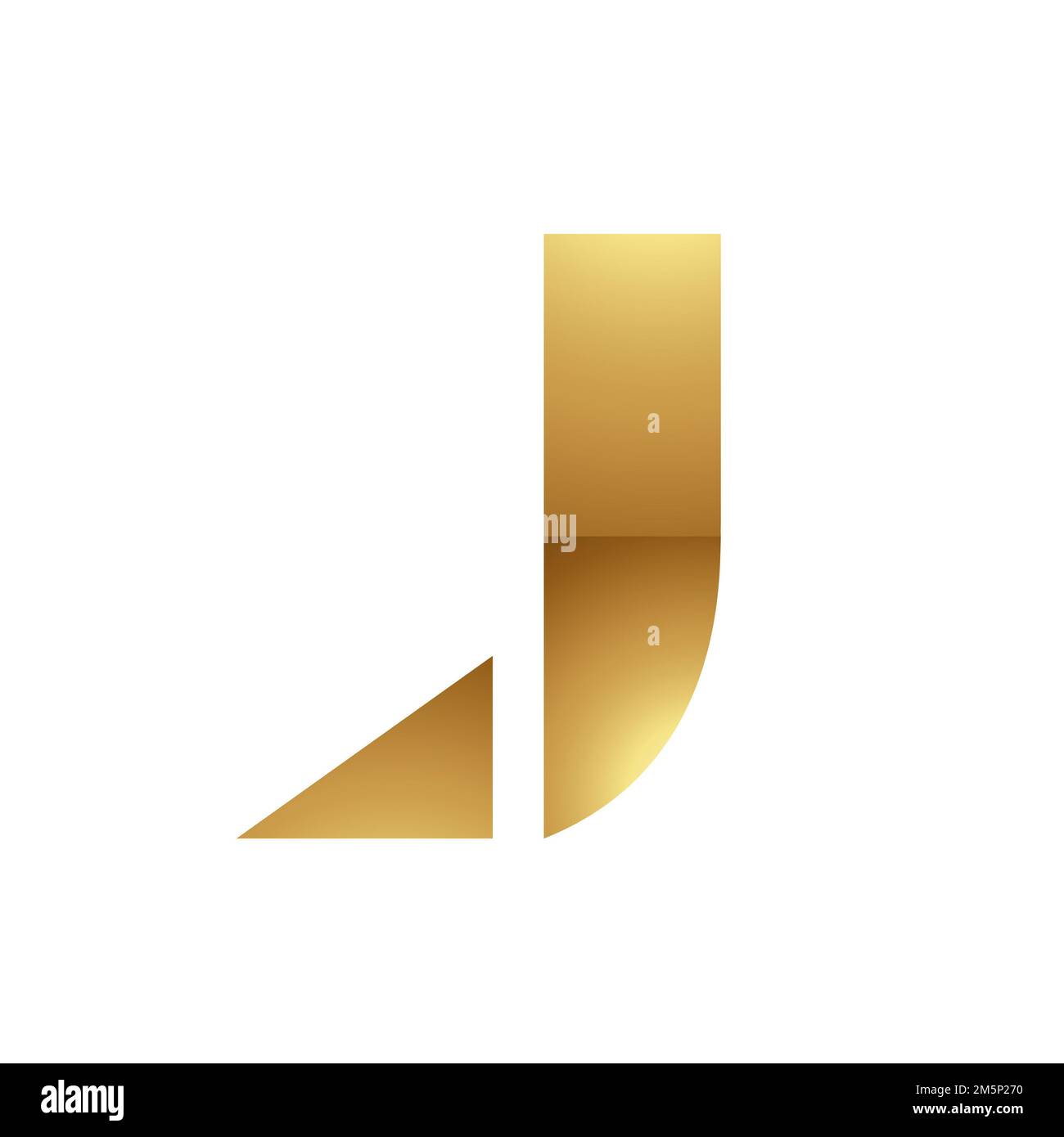Golden Letter J Symbol on a White Background - Icon 6 Stock Photo - Alamy