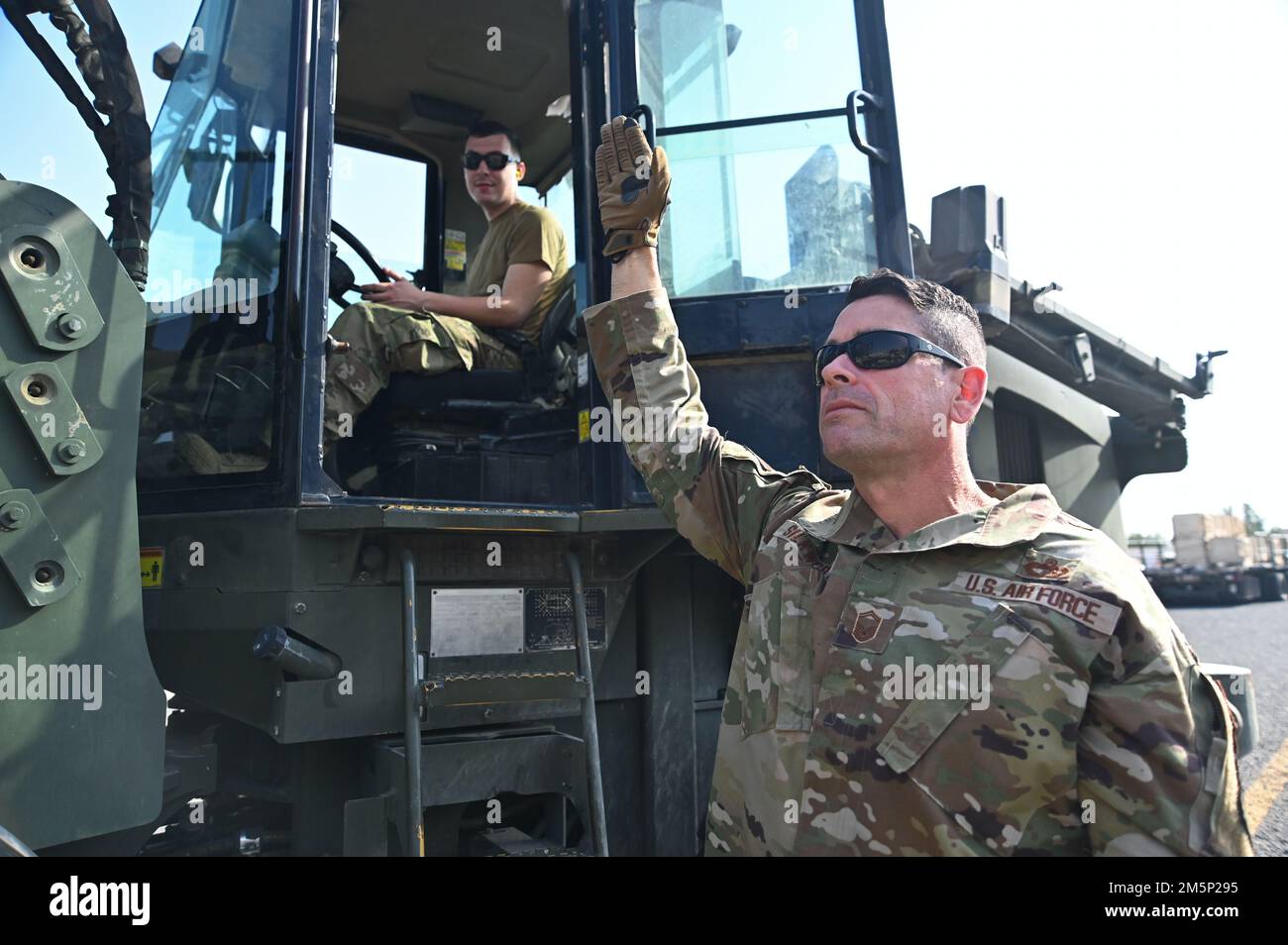 Members of the 386th Expeditionary Logistics Readiness Squadron and ...