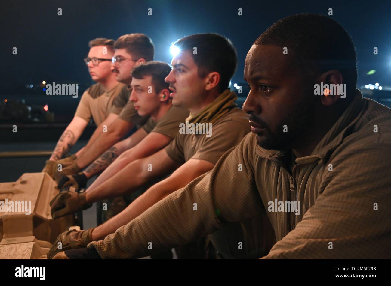 Members of the 386th Expeditionary Logistics Readiness Squadron and ...