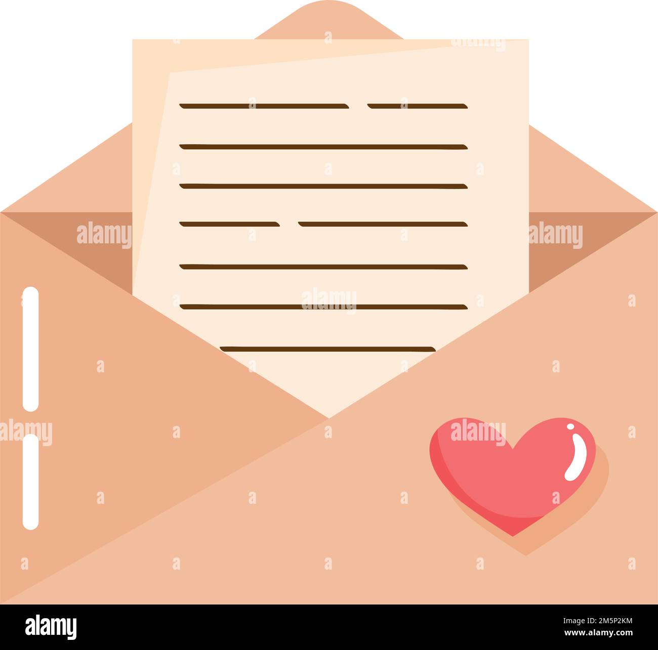 envelope with love letter Stock Vector Image & Art - Alamy