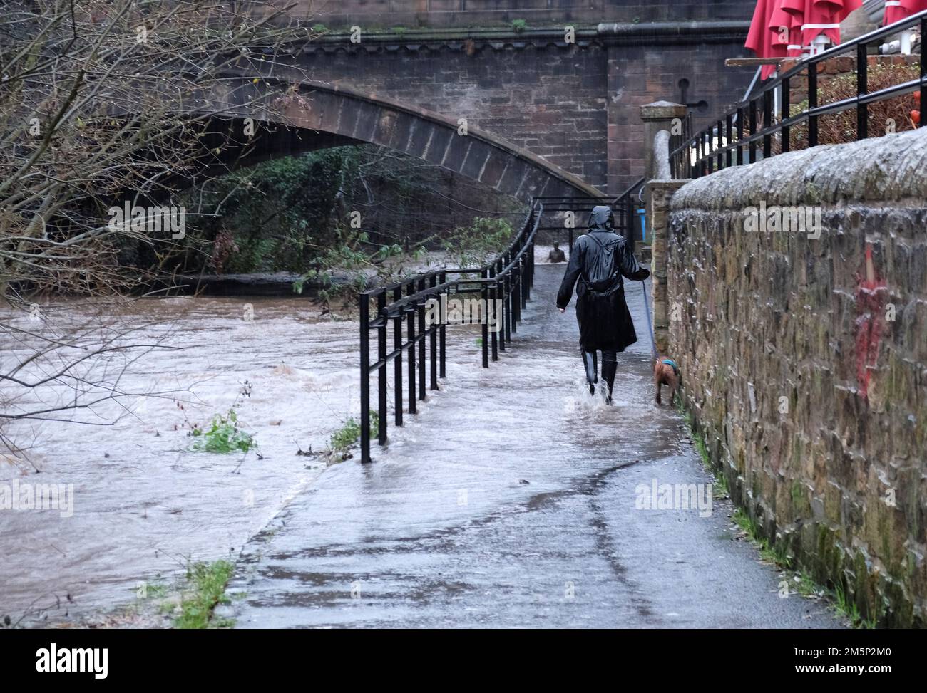 Edinburgh, Scotland, UK. 30th December 2022. The Forecasted severe rain ...