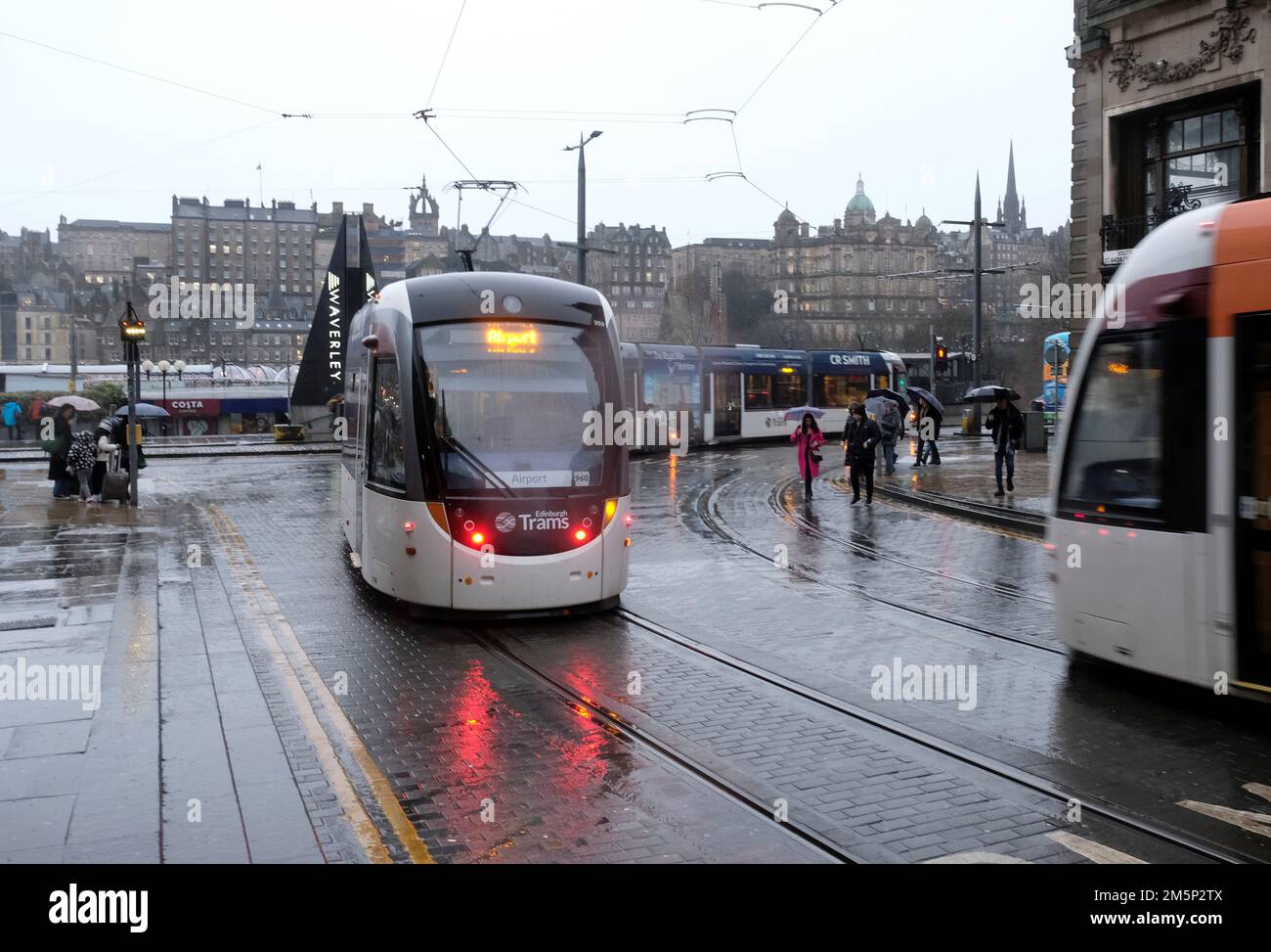 Edinburgh, Scotland, UK. 30th December 2022. The Forecasted severe rain warning hits the city ...