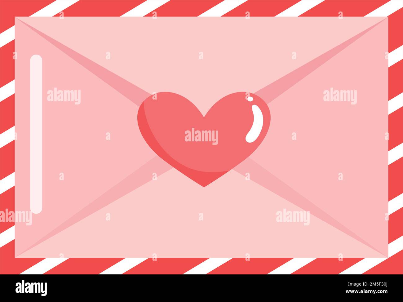 envelope with heart valentines day Stock Vector Image & Art - Alamy