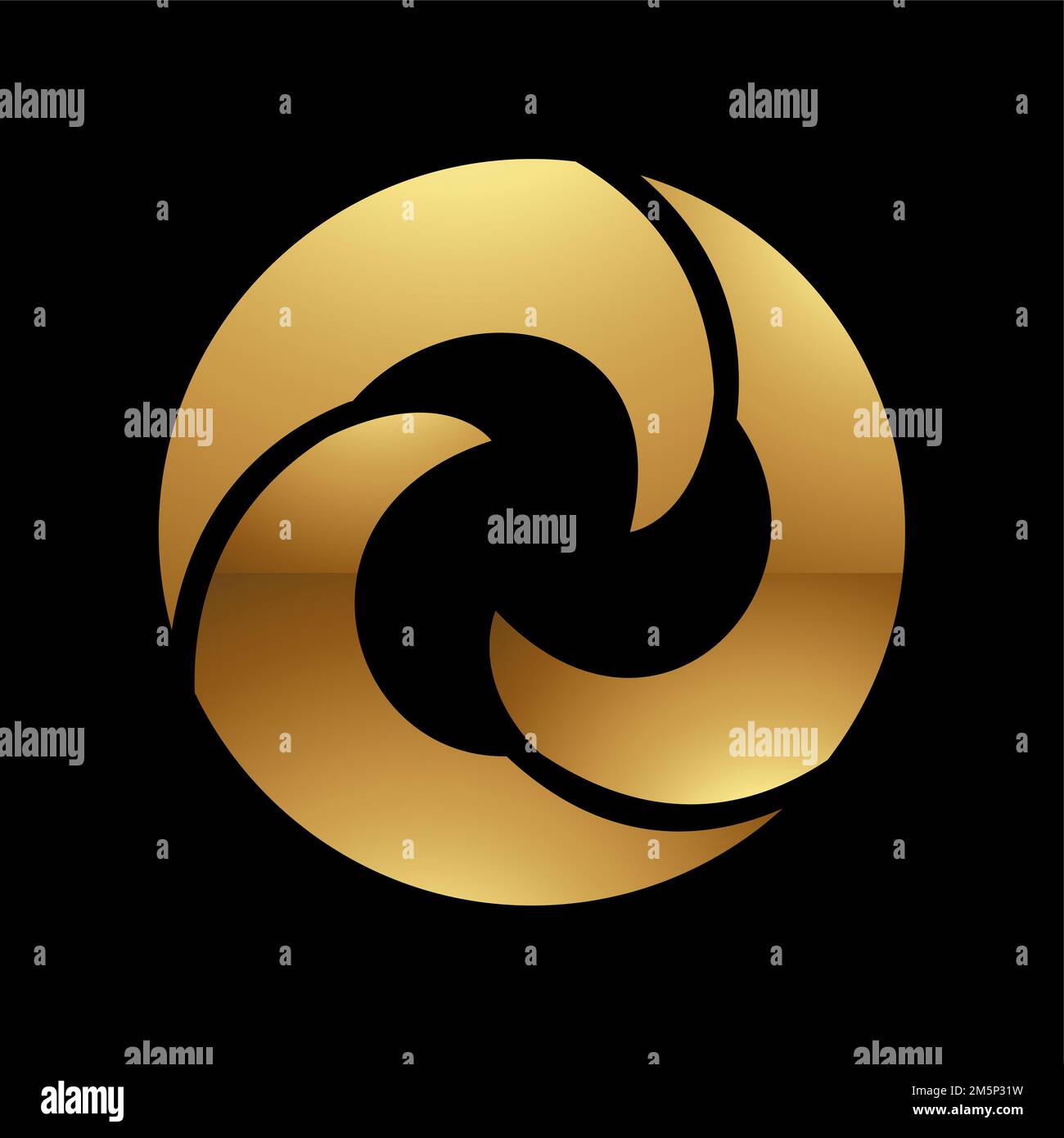 Golden Letter O Symbol on a Black Background - Icon 5 Stock Photo - Alamy