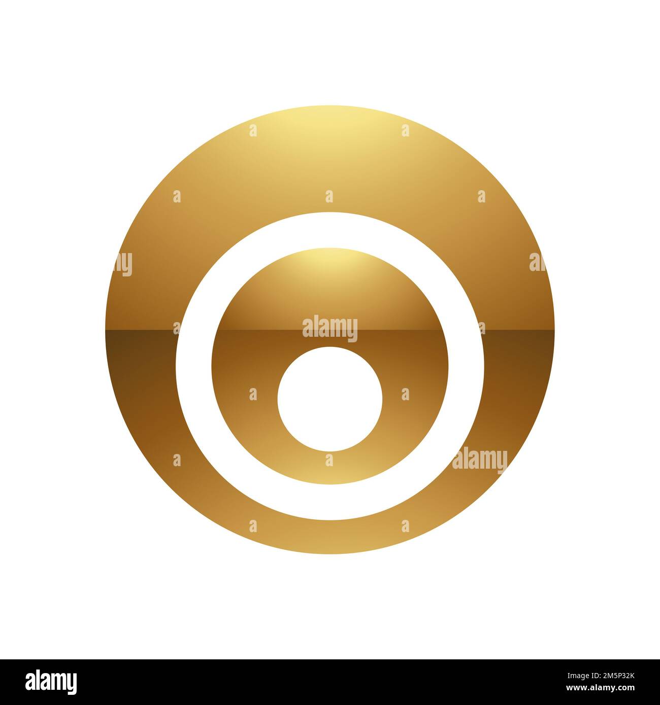 Golden Letter O Symbol on a White Background - Icon 6 Stock Photo - Alamy