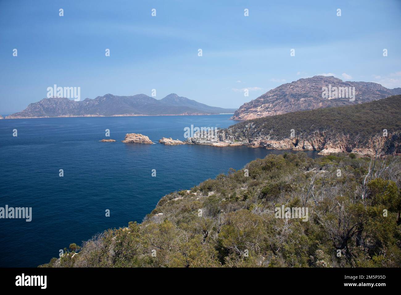 Cape Tourville Lighthouse at Freycinet National Park, Tasmania. Showing ...
