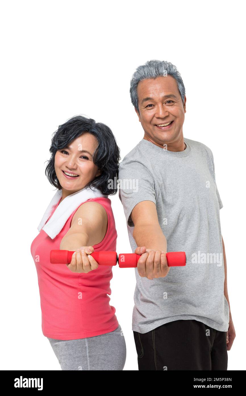 Two happy middle aged women Cut Out Stock Images & Pictures - Alamy