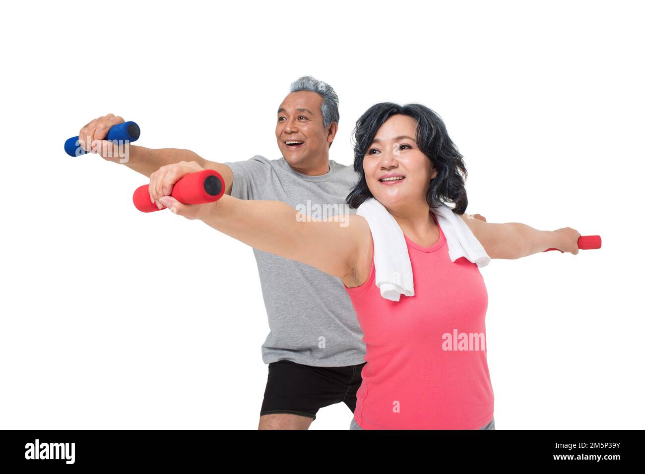 Two happy middle aged women Cut Out Stock Images & Pictures - Alamy