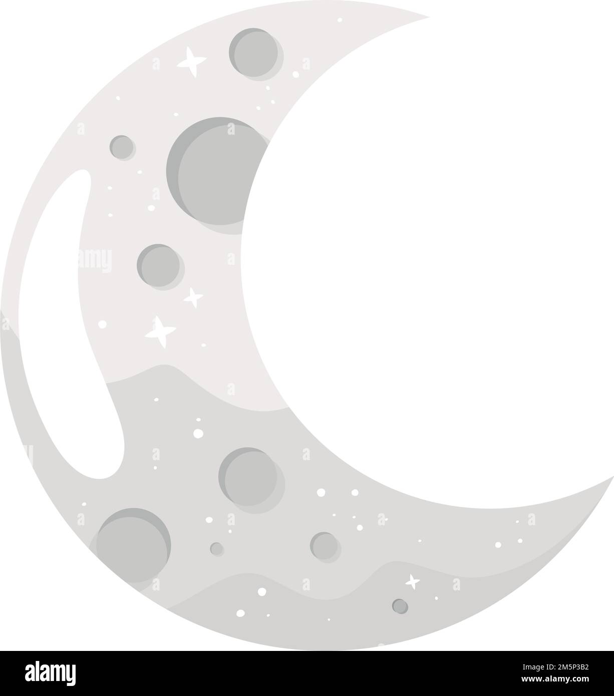 white crescent moon Stock Vector Image & Art - Alamy