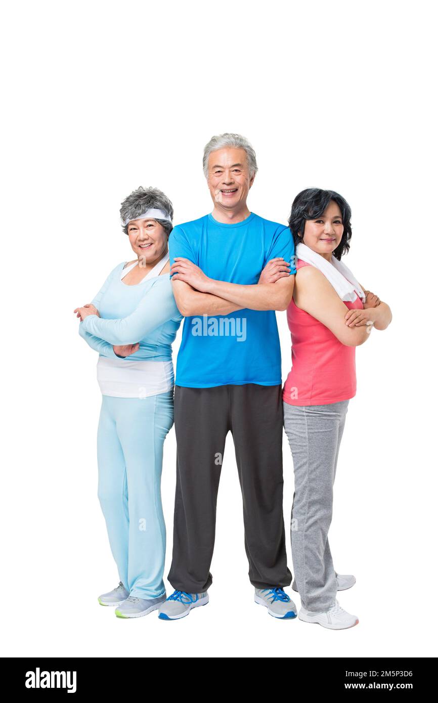 Exercise in the elderly Stock Photo - Alamy