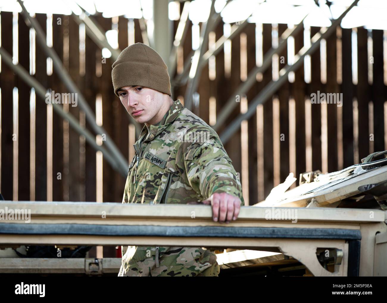 Spc. Christian Conley, a mortarman with 2nd Battalion, 34th Armored ...