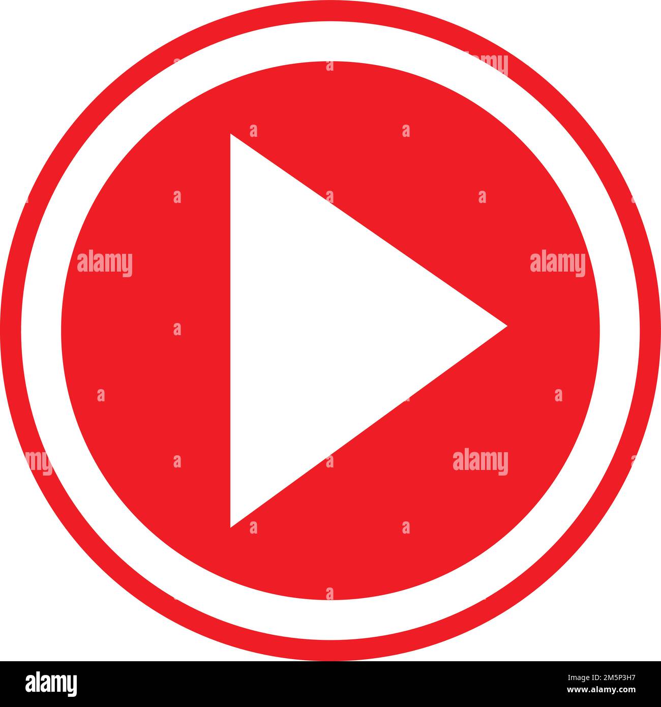 Live video streaming, play button shape. Round broadcasting icon vector ...