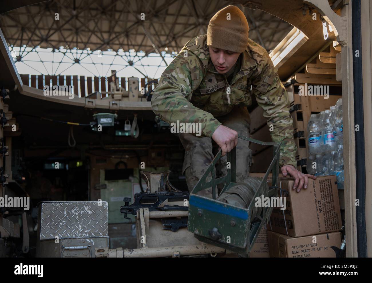 Spc. Christian Conley, from 2nd Battalion, 34th Armored Regiment, 1st ...