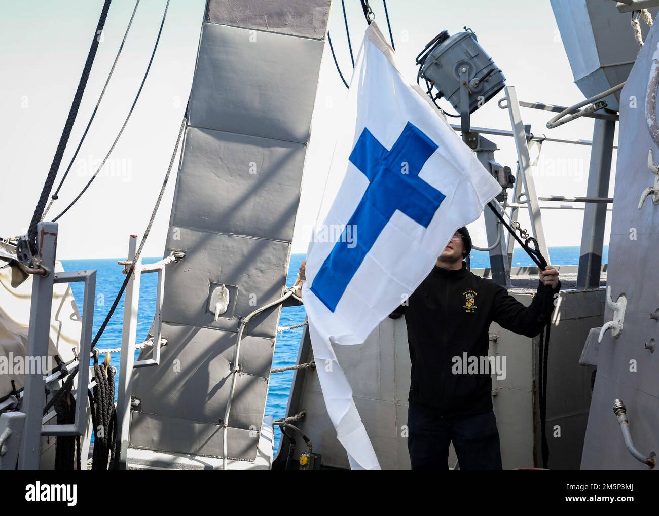 ATLANTIC OCEAN (Feb. 27, 2022) – Quartermaster 1st Class David Mohr ...