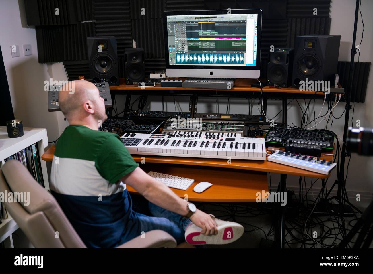 DJ and producer Huxley (real name Michael Dodman), in his studio near ...