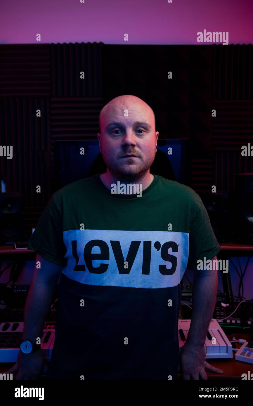 DJ and producer Huxley (real name Michael Dodman), in his studio near ...