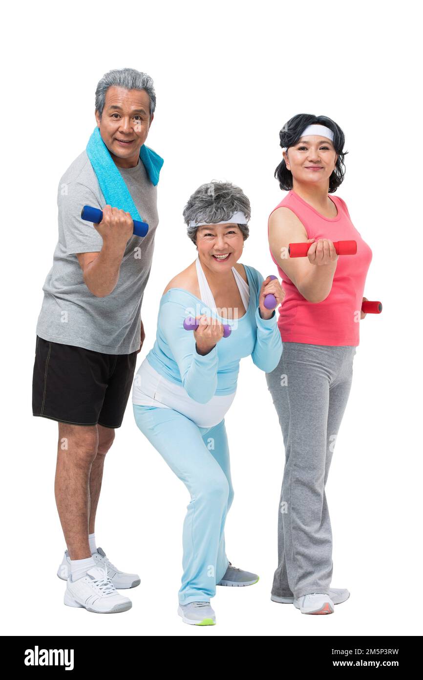 Exercise in the elderly Stock Photo - Alamy