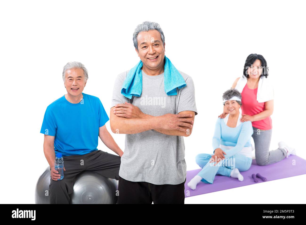 Exercise in the elderly Stock Photo - Alamy