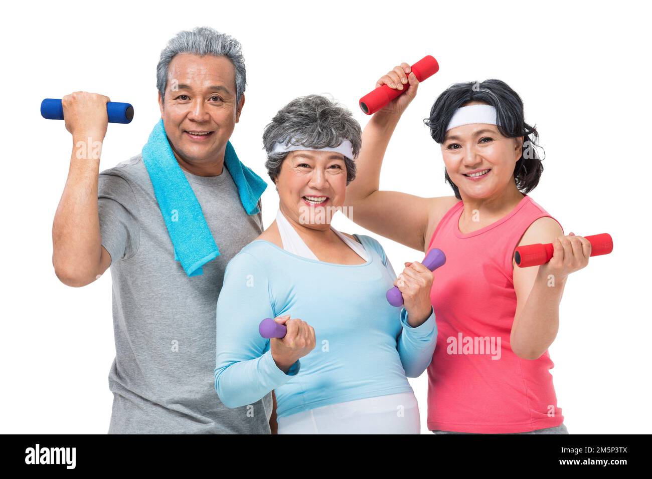 Exercise in the elderly Stock Photo - Alamy