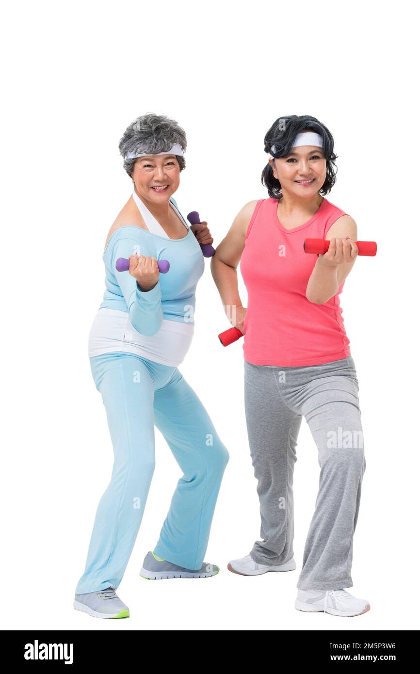 Older women exercise Stock Photo - Alamy