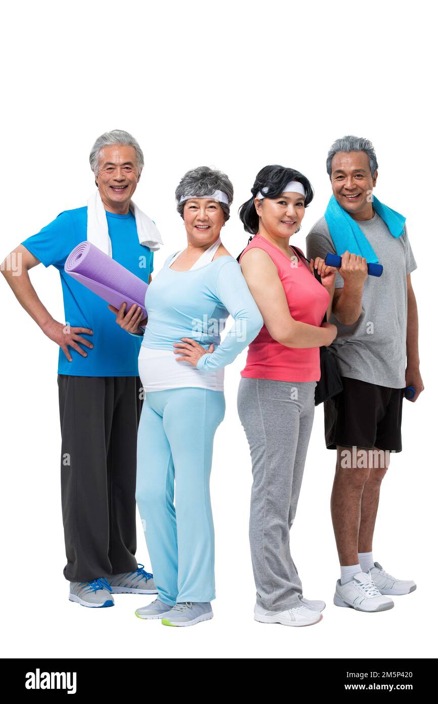 Exercise in the elderly Stock Photo - Alamy