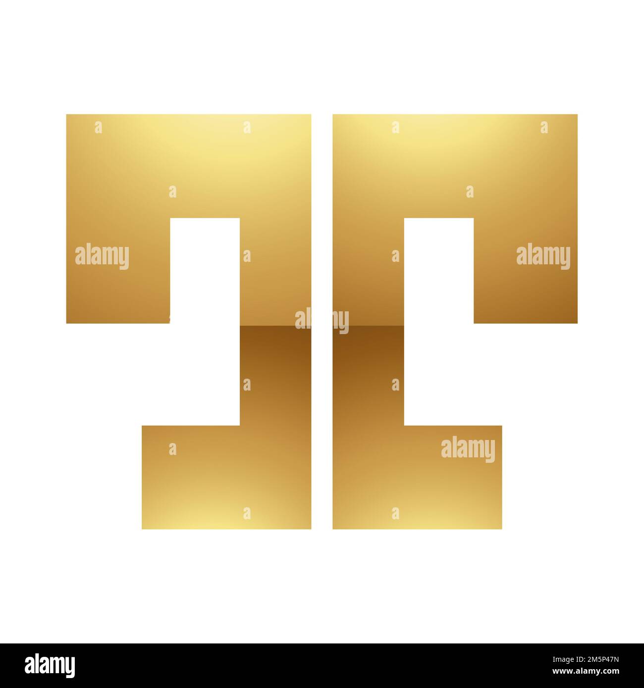 Golden Letter T Symbol on a White Background - Icon 1 Stock Photo - Alamy